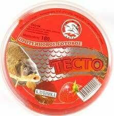 Тесто протеиновое готовое клубника 180гр.