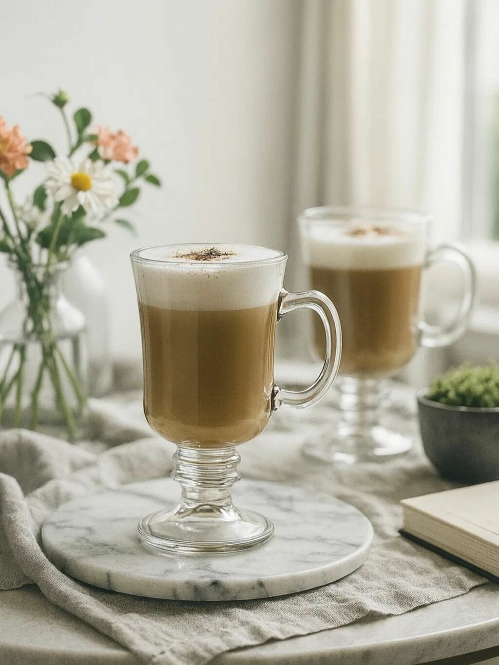 Набор бокалов, стаканов с ручкой 2 шт, 215 мл, для горячих, холодных напитков (для капучино и латте, irish coffee, чая) Pasabahce