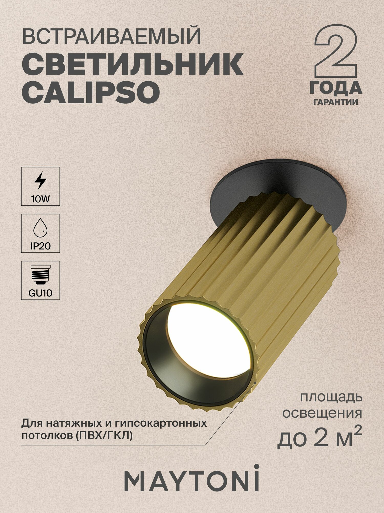 Светильник потолочный встраиваемый Maytoni Technical C110CL-01-GU10-BS