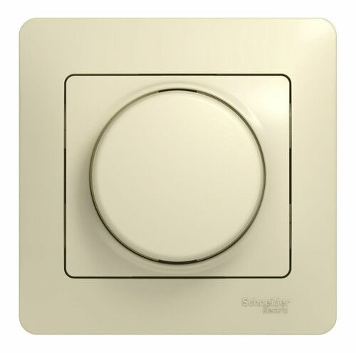 Светорегулятор (диммер) СП Glossa 60-300Вт поворотно-нажимной в сборе бежевый SchE GSL000234