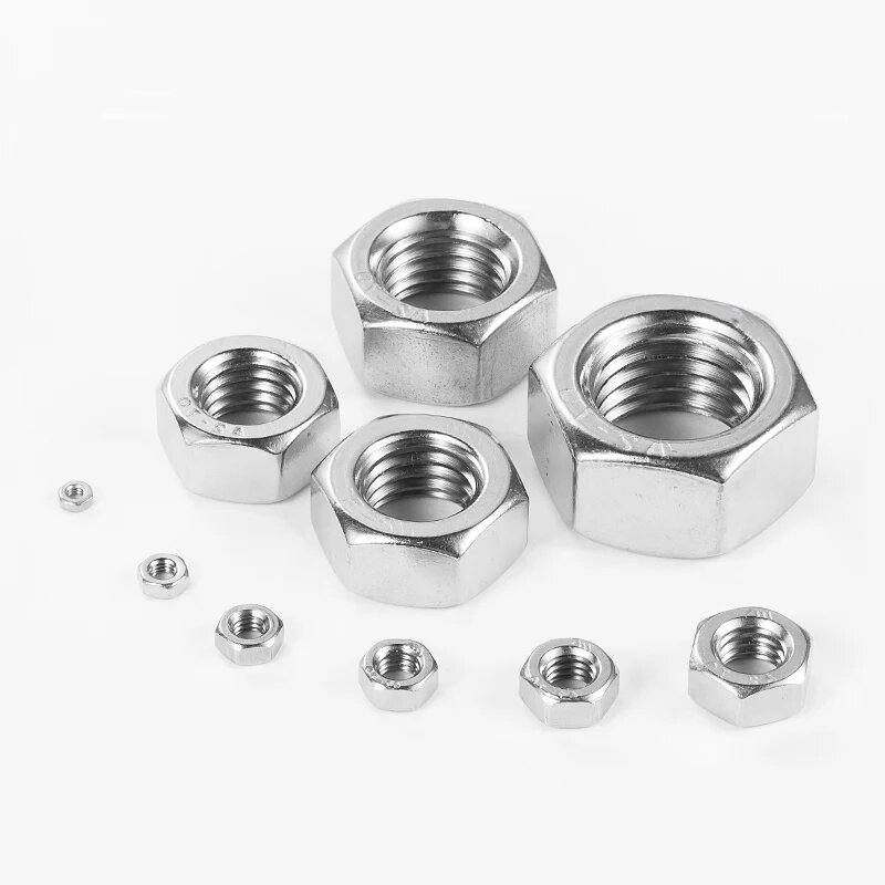 Wkooa # 10-32 гайки с резьбой UNF, серебряные машинные винты, шестигранные гайки