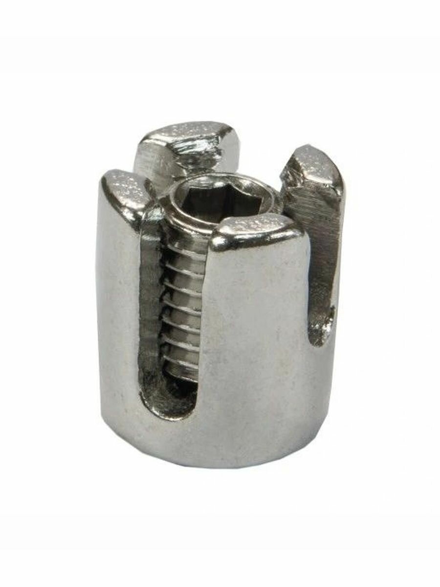 Зажим крестовой из нержавеющей стали А4 для троса 4 мм