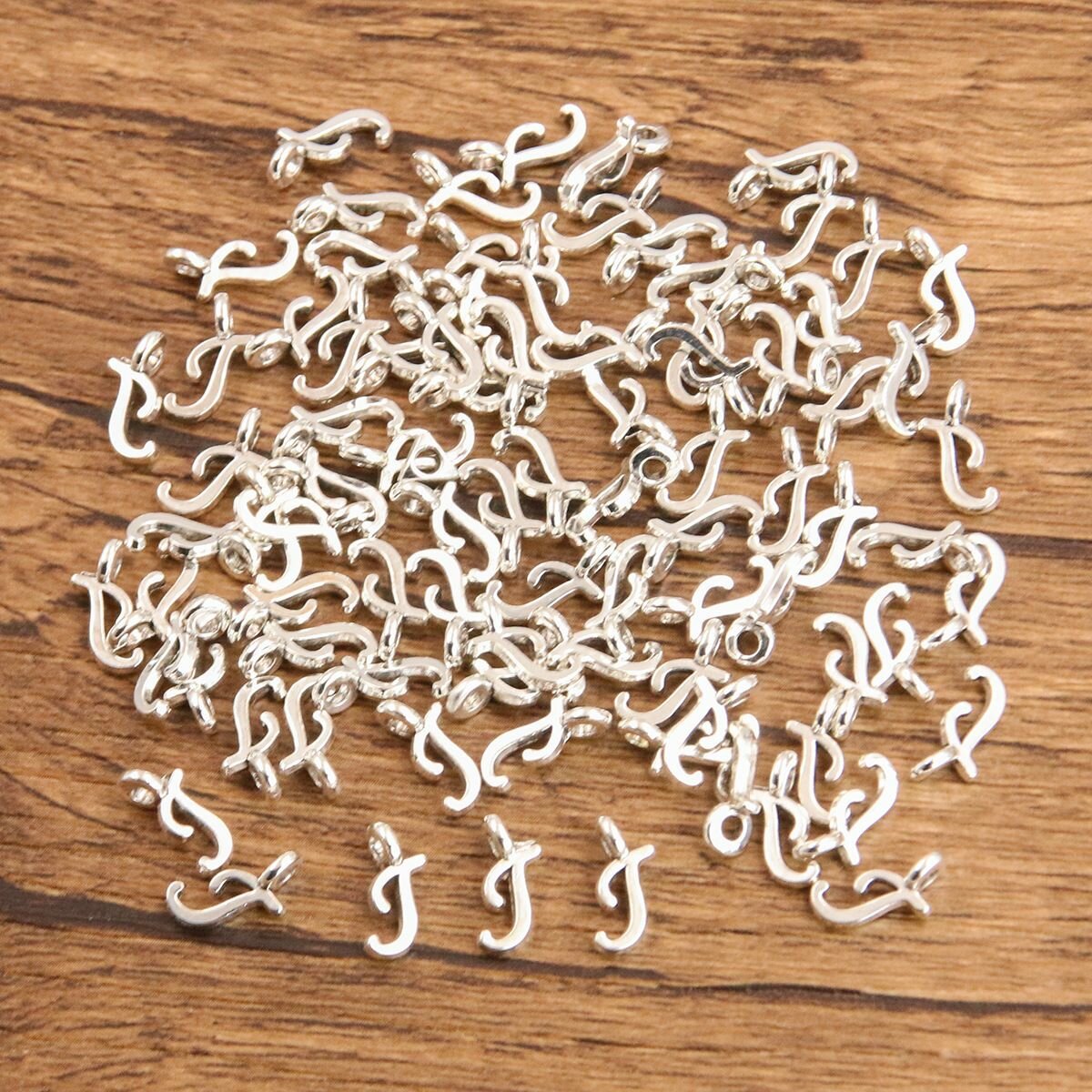 Подвеска с английскими буквами, набор для украшений и творчества, гальваническое покрытие, цинковый сплав, 5 или 26 штук в упаковке, декоративные элементы для браслетов и поделок
