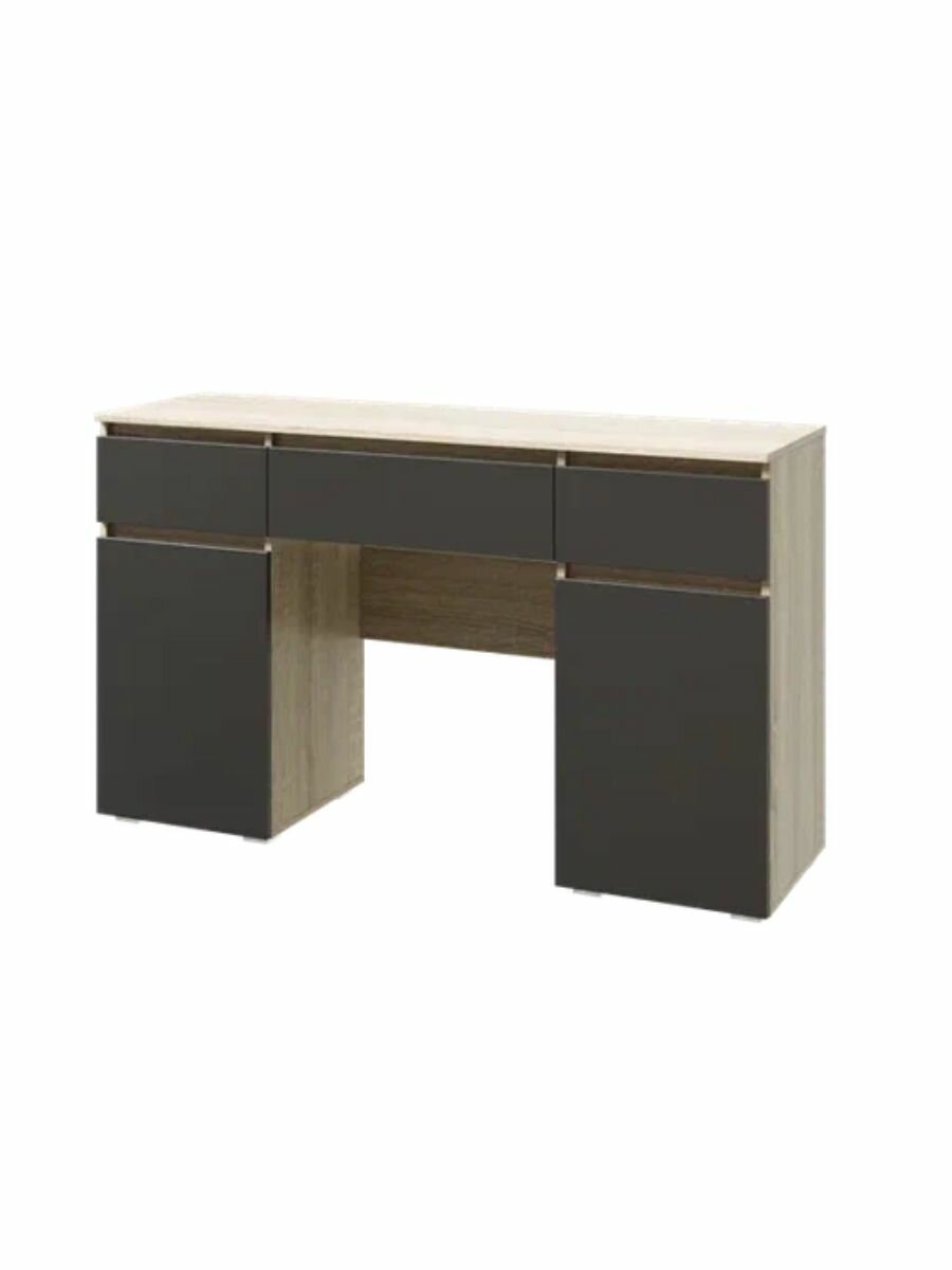 Туалетный стол Ким 1400х823х440 Дуб сонома/Графит софт, МИФ