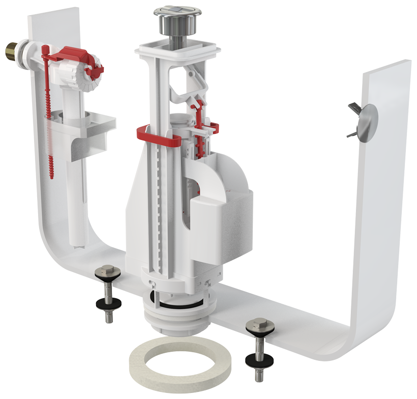 Сливная арматура Alca Plast с двойной кнопкой, боковое подключение 1/2" (SA08A 1/2" CHROM)