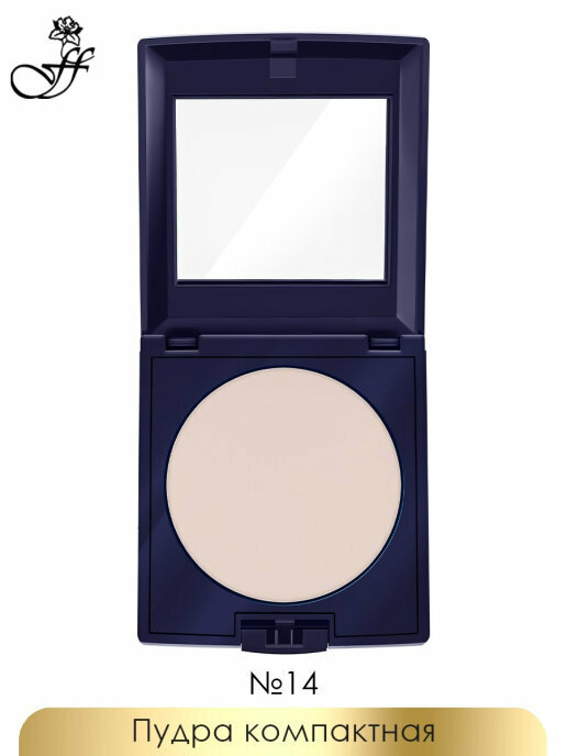 Пудра для лица FFleur Puff Foundation компактная, тон №14 Натуральный