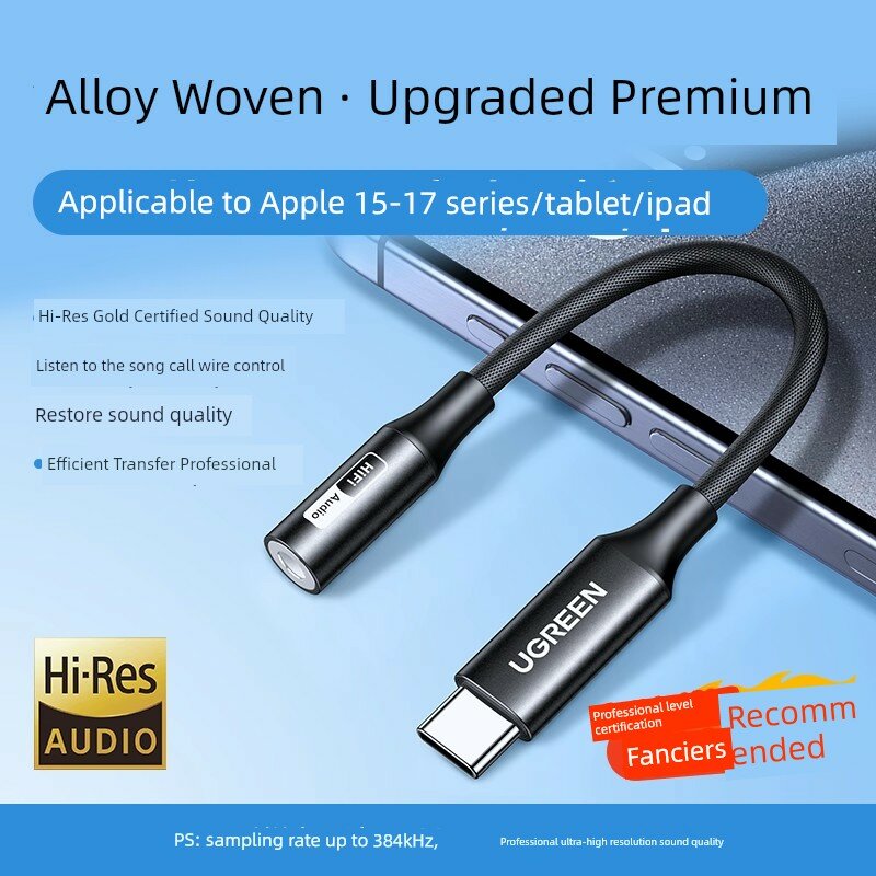 Адаптер для наушников Greenlink подходит для проводных наушников Apple 17/16 iPhone 14/15, адаптер с сертификацией MFi,