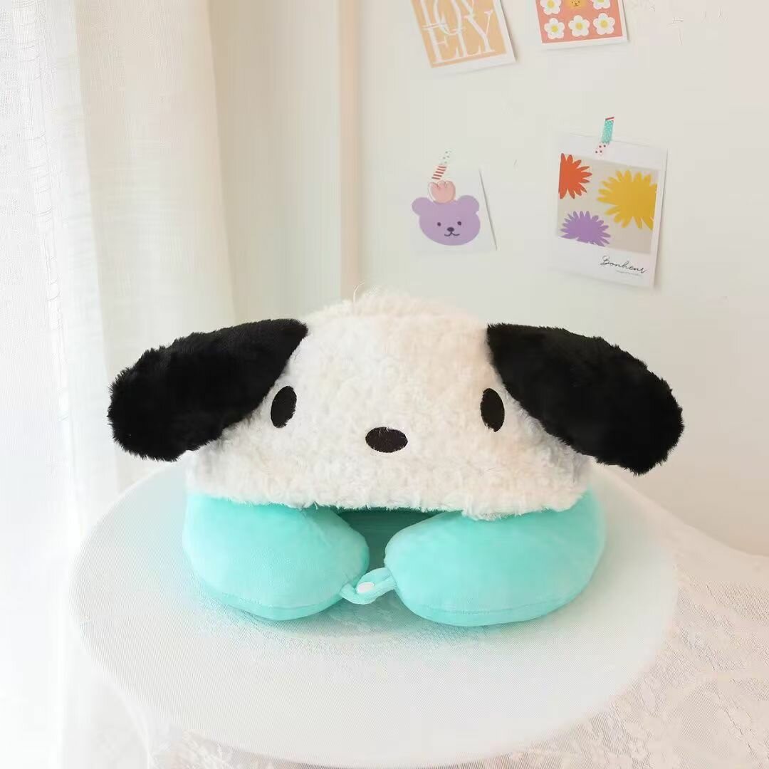 Подушка для шеи 35x30 cm, U-образная подушка со шляпкой, Стич