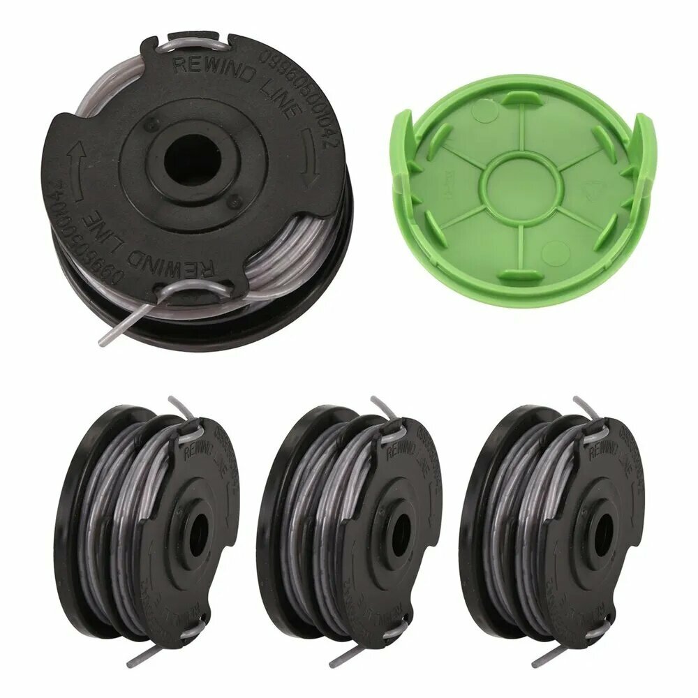 Сменная катушка для триммера с двойной леской Weed Eater Greenworks 2900719,20 футов 0,065 дюйма (4 катушки + 1 крышка)