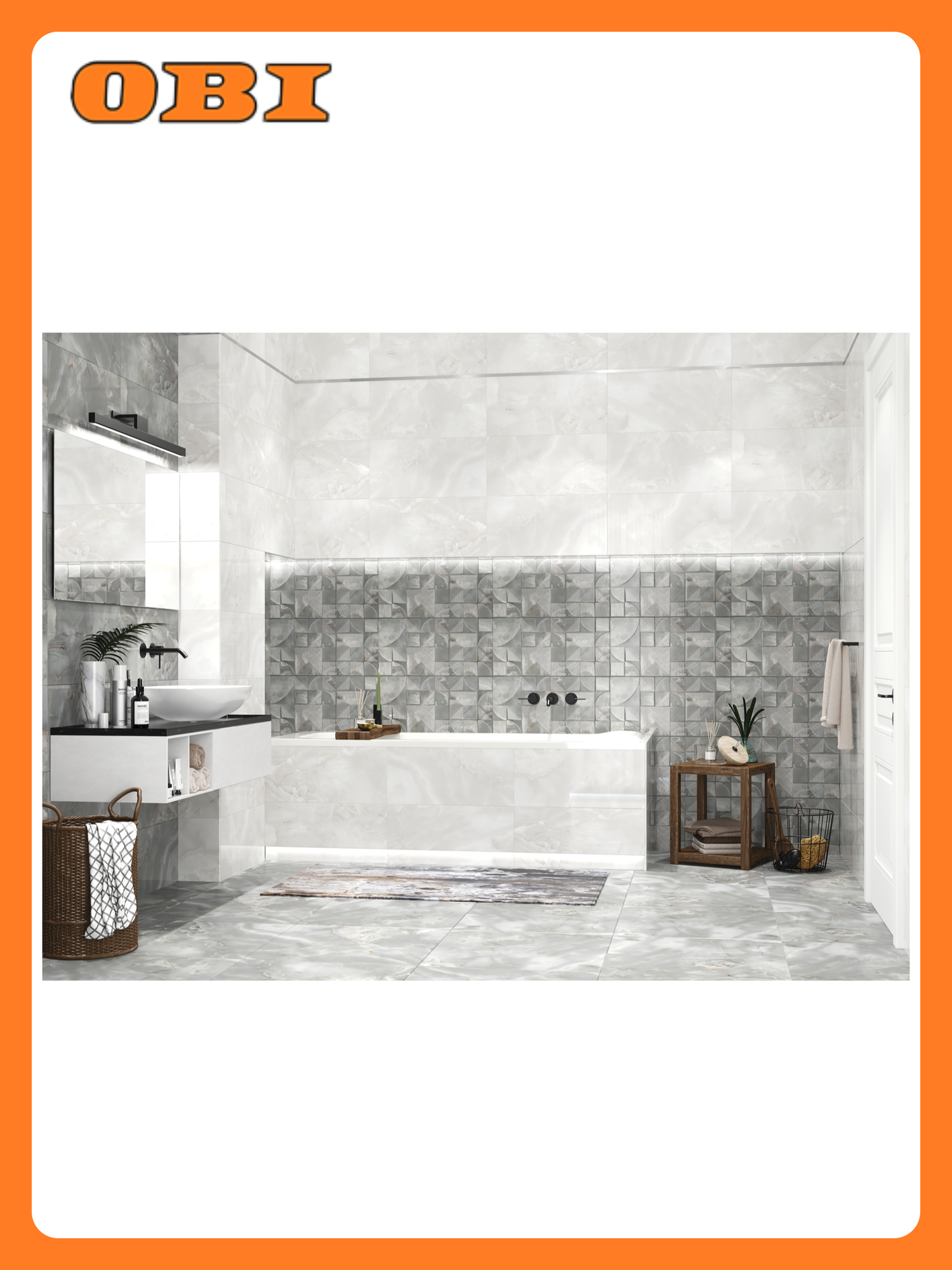 Керамическая плитка настенная Azori Opale серый 63х31,5 см