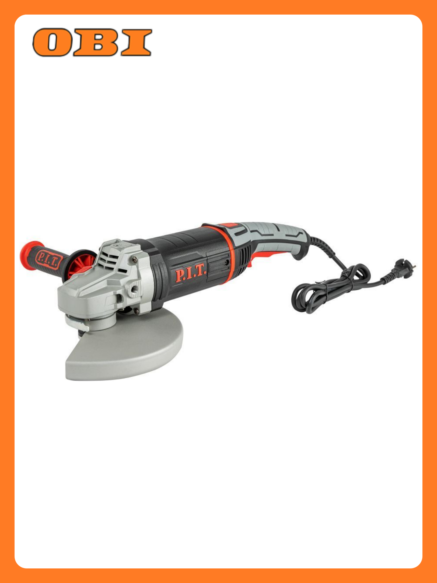 Шлифмашина P.I.T. PWS230-C3, 230 мм, 2400Вт, плавный пуск, кожух, блокировка шпинделя