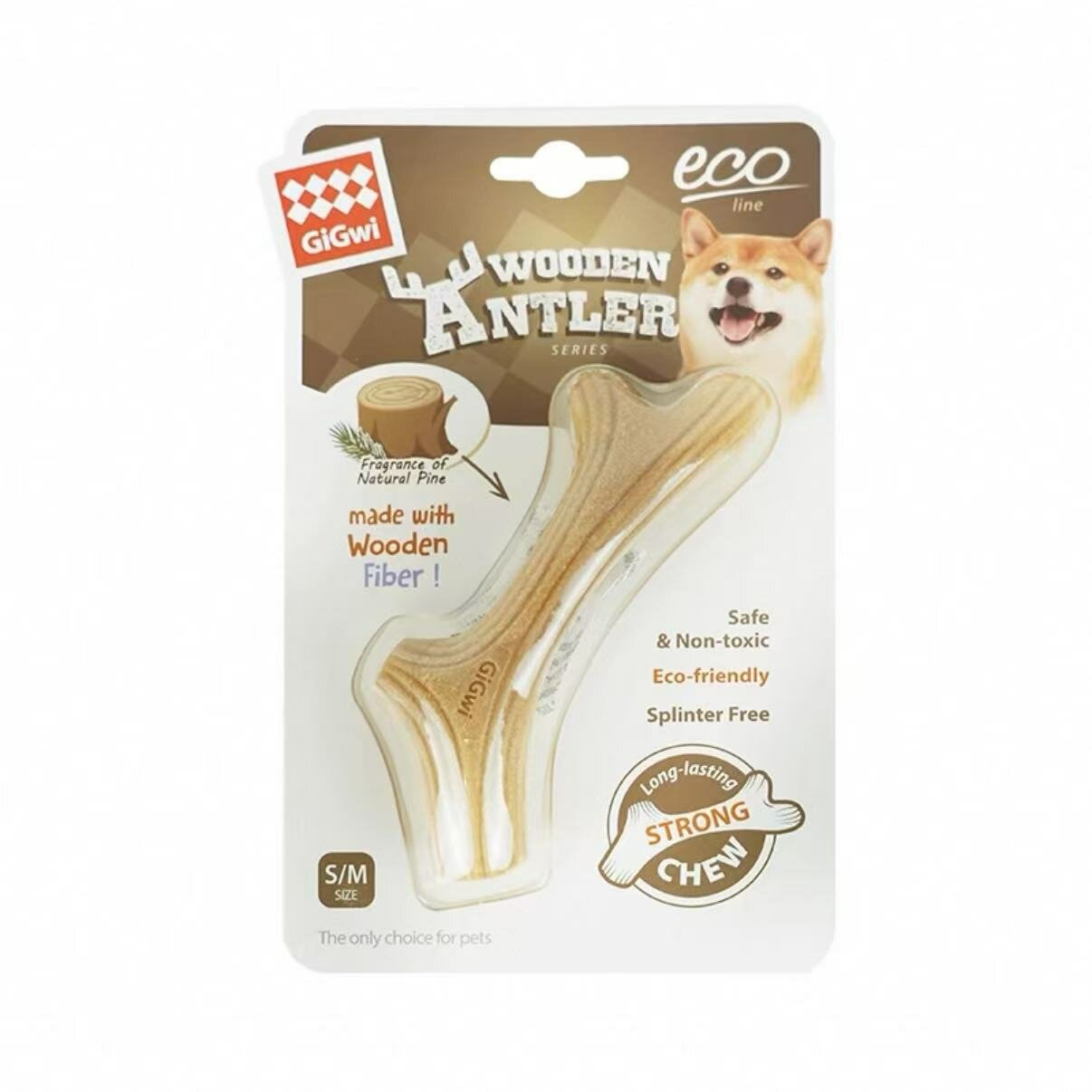 GiGwi — игрушка для собак в виде оленьего рога, жевательный стик для щенков, прочный и устойчивый к укусам, инструмент