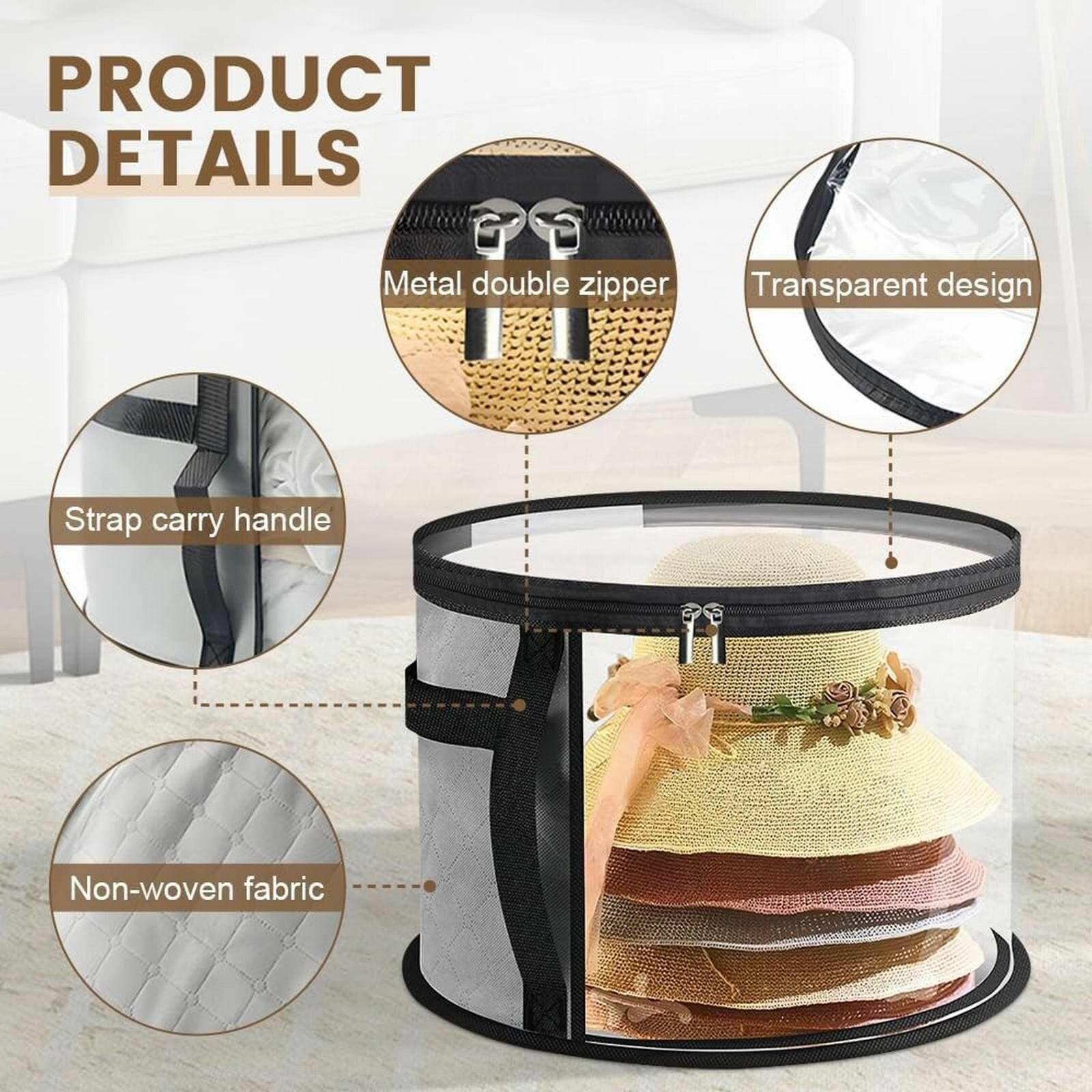 Обновление 2025 года Вмещает до 7 коробок-органайзеров для шляп