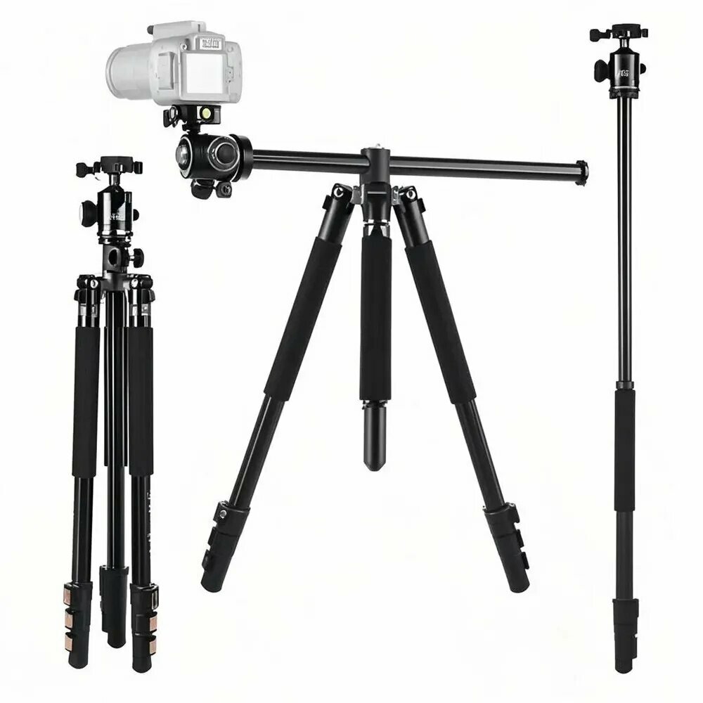 TTT-004 200 см/78,7 дюйма алюминиевый сплав штатив/монопод горизонтальный монтаж с шаровой головой 4-секционный выдвижной для DSLR и ILDC камер максимальная нагрузка 8 кг