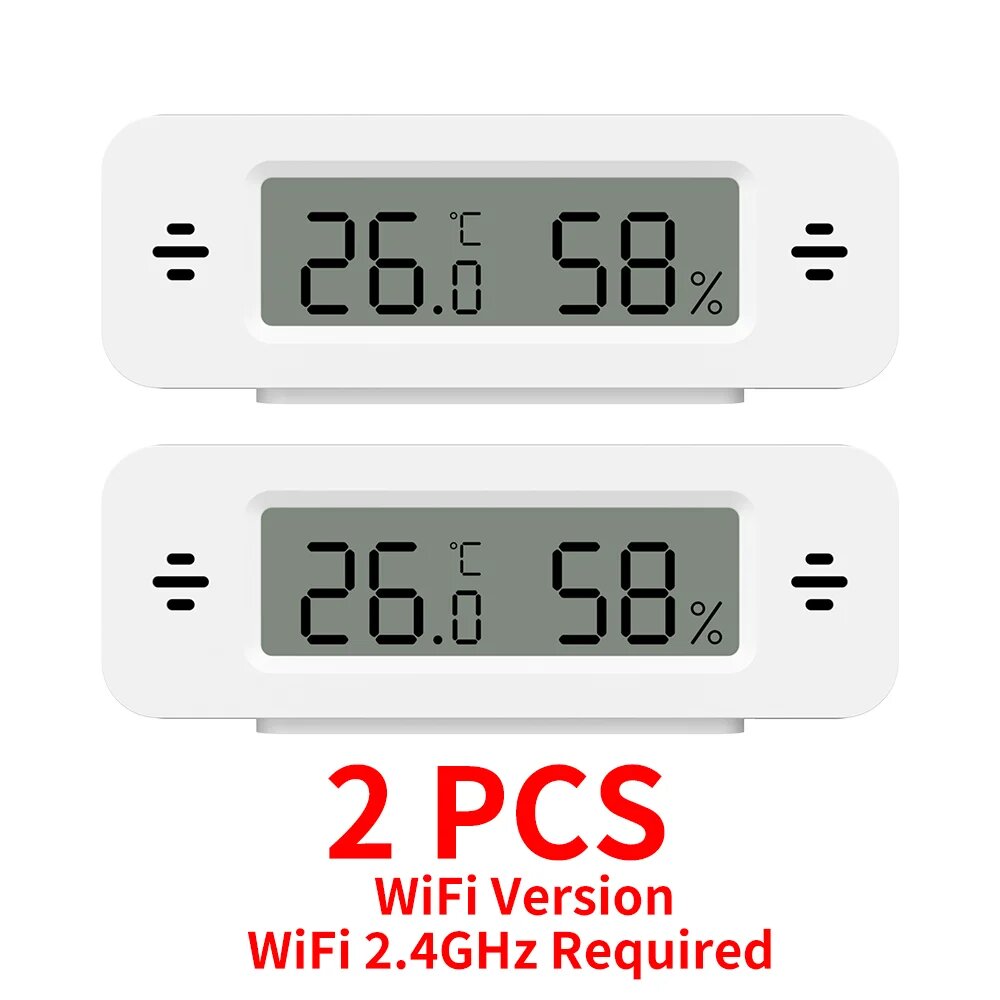 Wi-Fi-гигрометр Tuya Zigbee для умного дома, миниатюрный термометр и влажность, работает с приложением Google Home Яндекс. Alexa