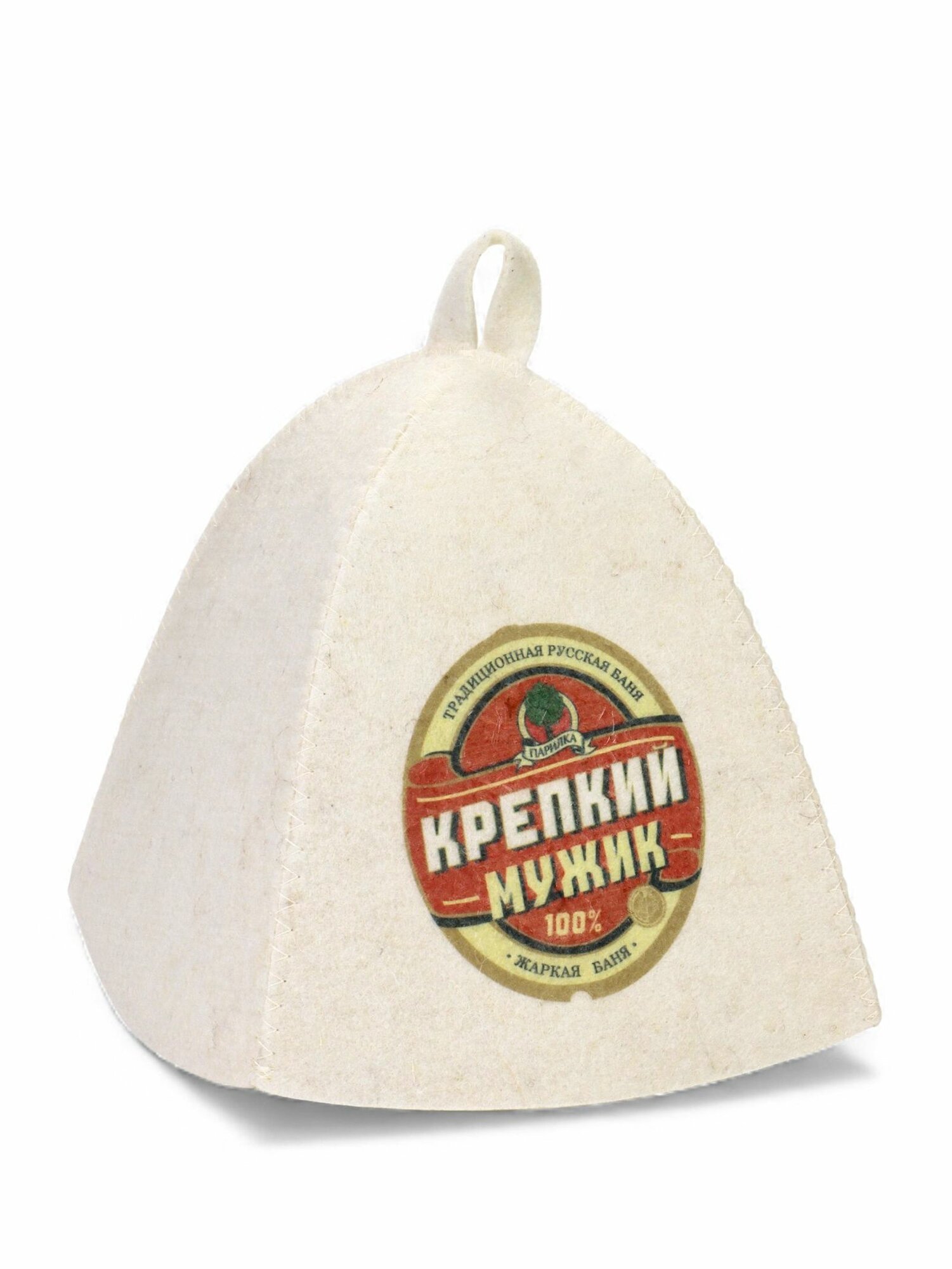 Шапка для бани и сауны Крепкий мужик , полиэфир, шерсть