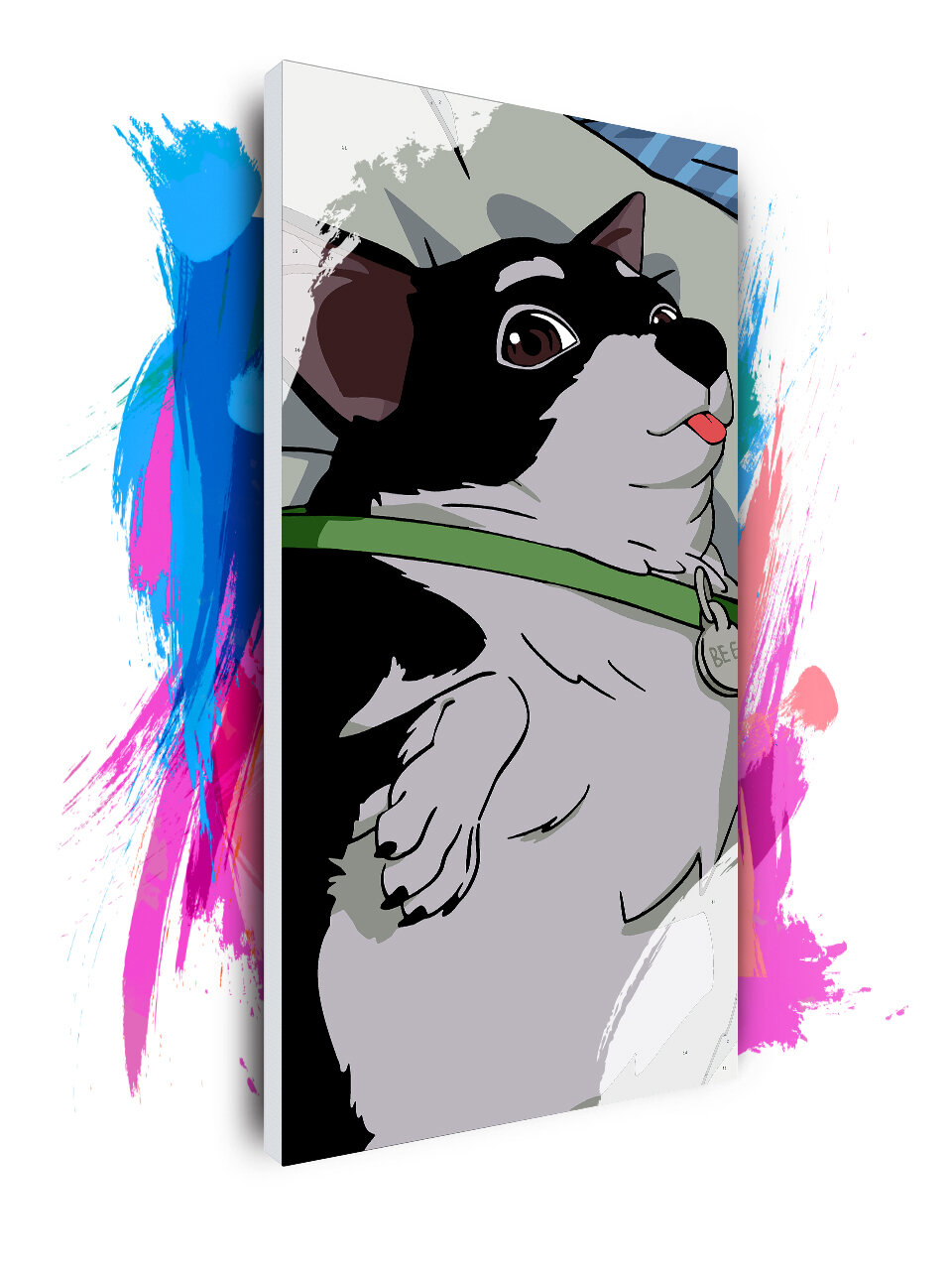 Картина по номерам на холсте Dispatch - лучший пёс Бекон, 60 х 120 см