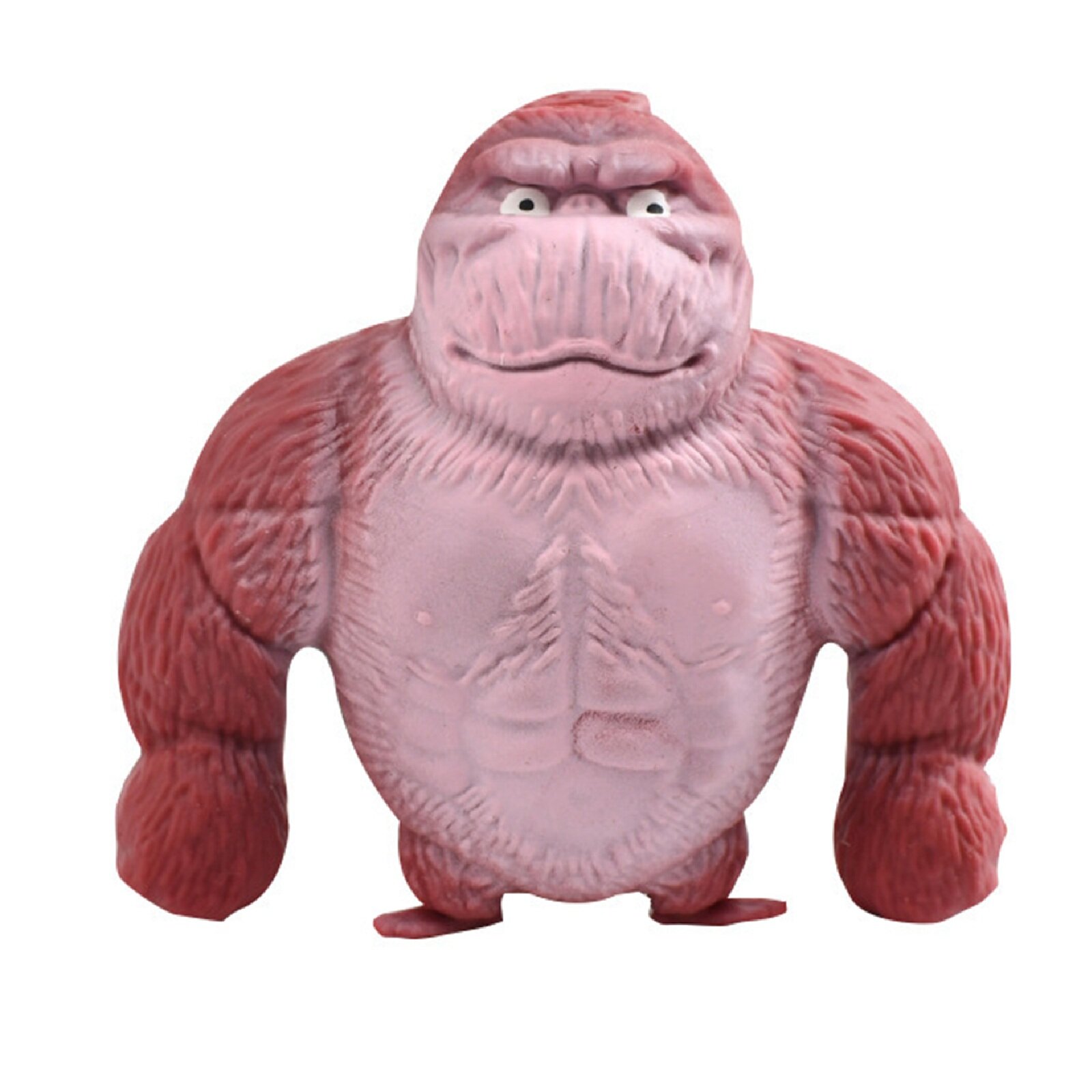 Игрушка на растяжение с разрывом Unzip Gorilla Face Change Anti-Beat Creative Stretch Beat Unzip - коричневый/маленький (высота 9см ширина 9см 150г), материал латекс, высота продукта 15см, размер 9*16*15 см, упаковка 1 штука обезьяна-орангутан