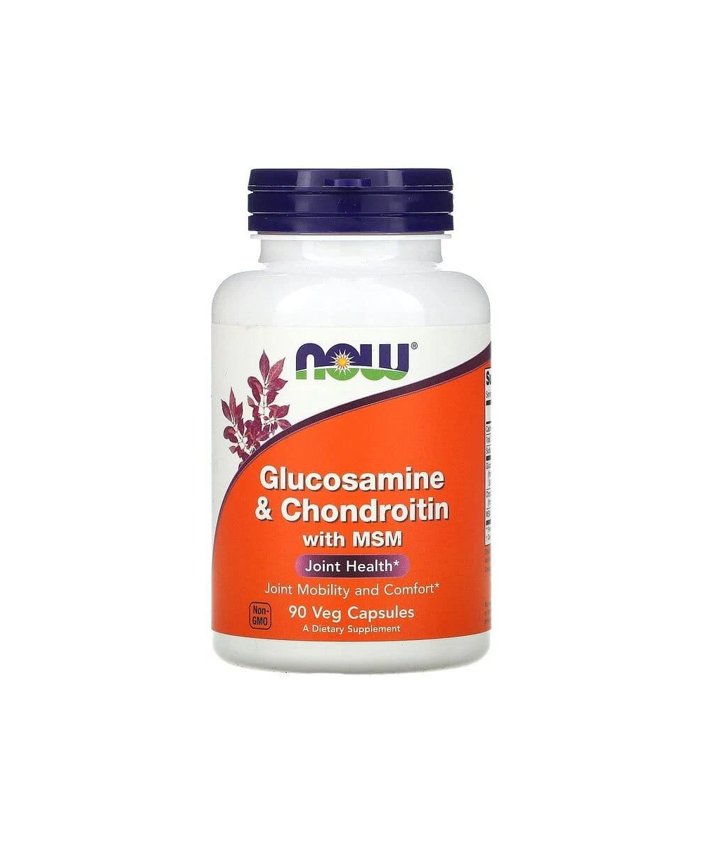 NOW Foods Glucosamine and Chondroitin with MSM, Глюкозамин, Хондроитин и MSM 90 капсул