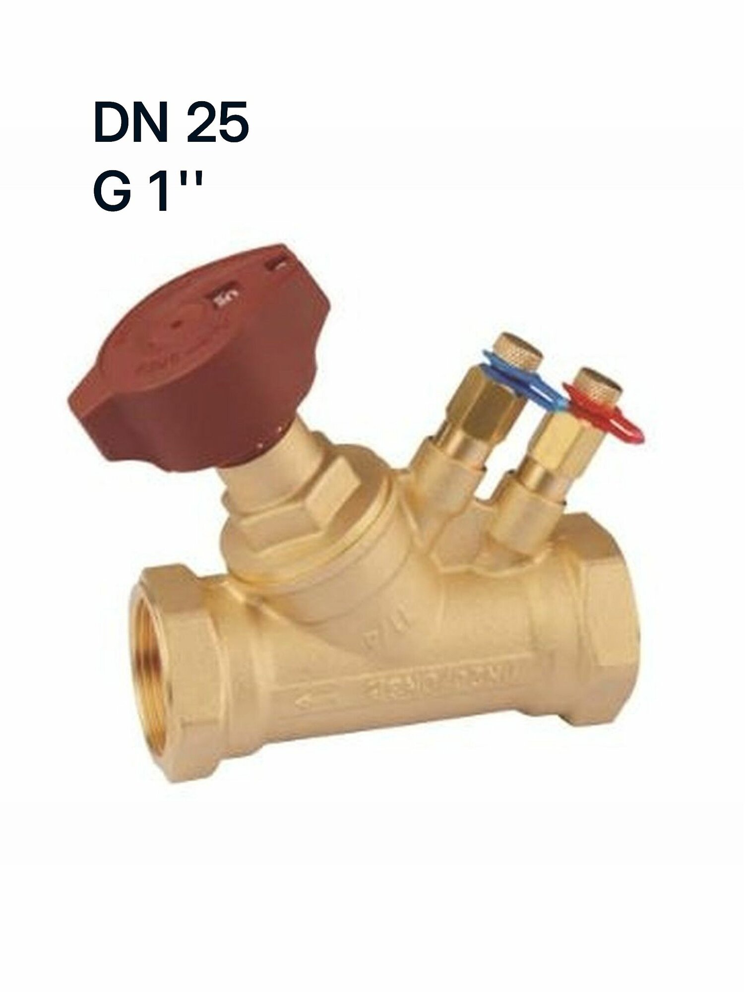 Клапан балансировочный ручной "XK" ВР DN25 PN16, Kvs 8.7 с изм. нип. тип NB (SBV25HX)