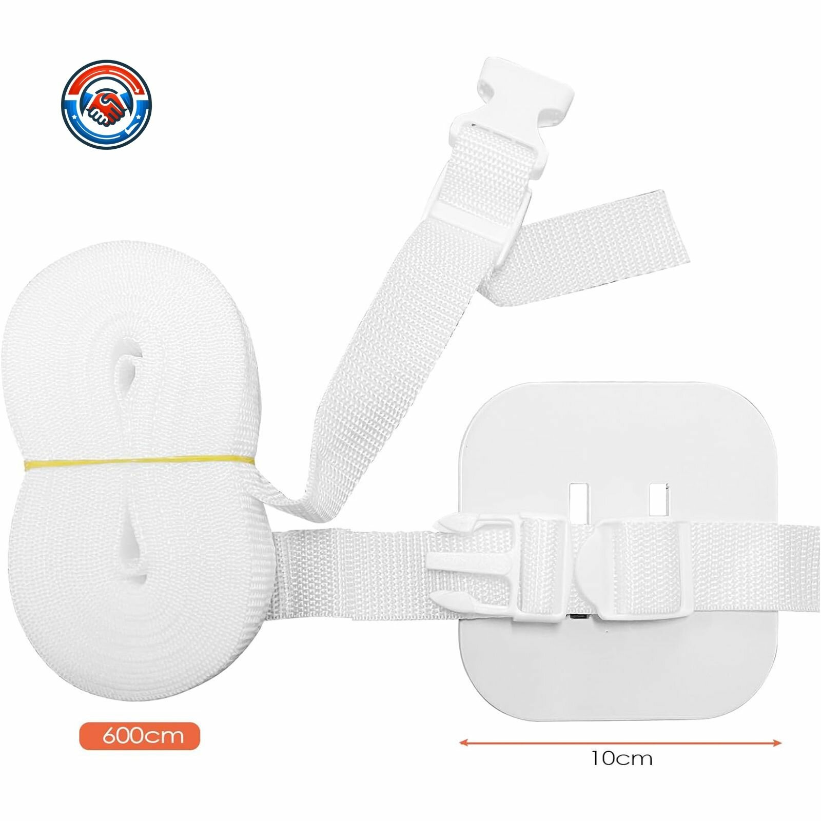 Набор крепёжных лент для детской кроватки, 6 м фиксирующая хлопковая стропа с металлическими замками, предотвращает сдвиг и падение, универсальный крепёж для кроватки-манежа и колыбели