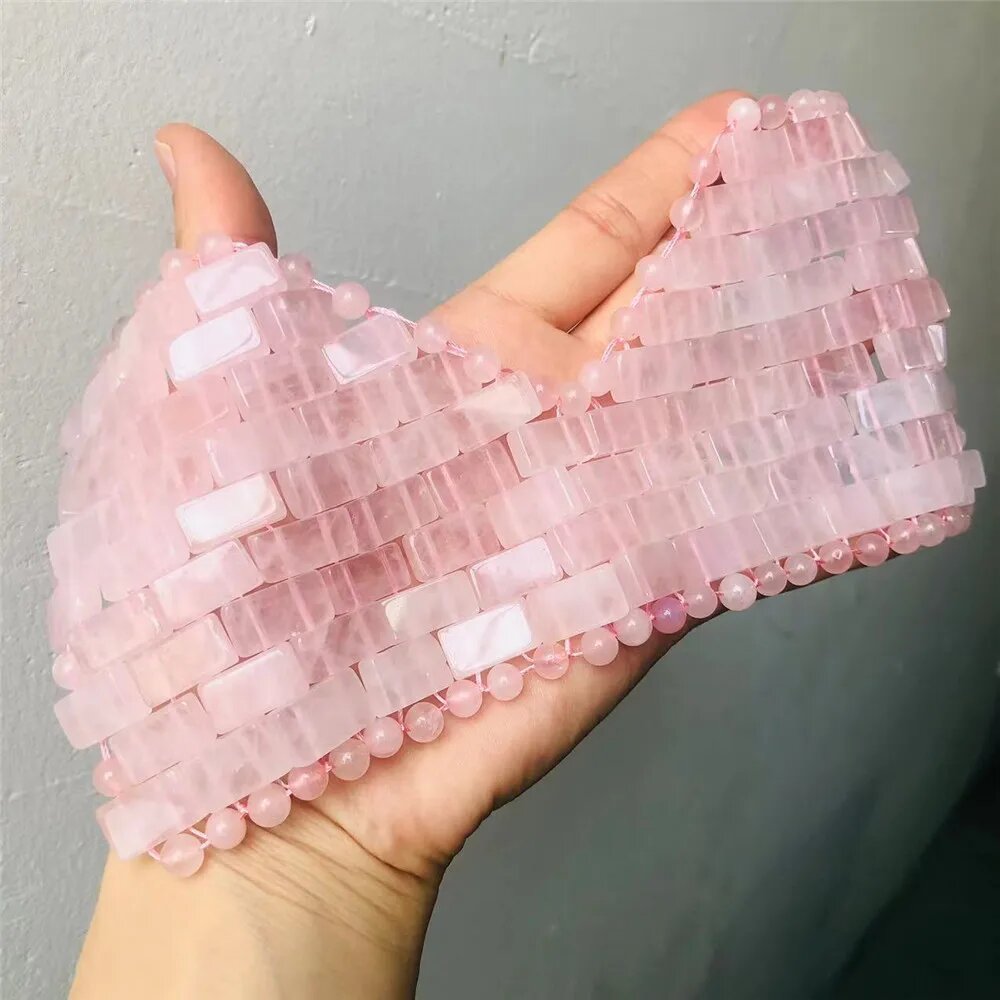 Натуральные кристаллы аметиста для массажа лица Sisterstone Розовый, rose crytsal