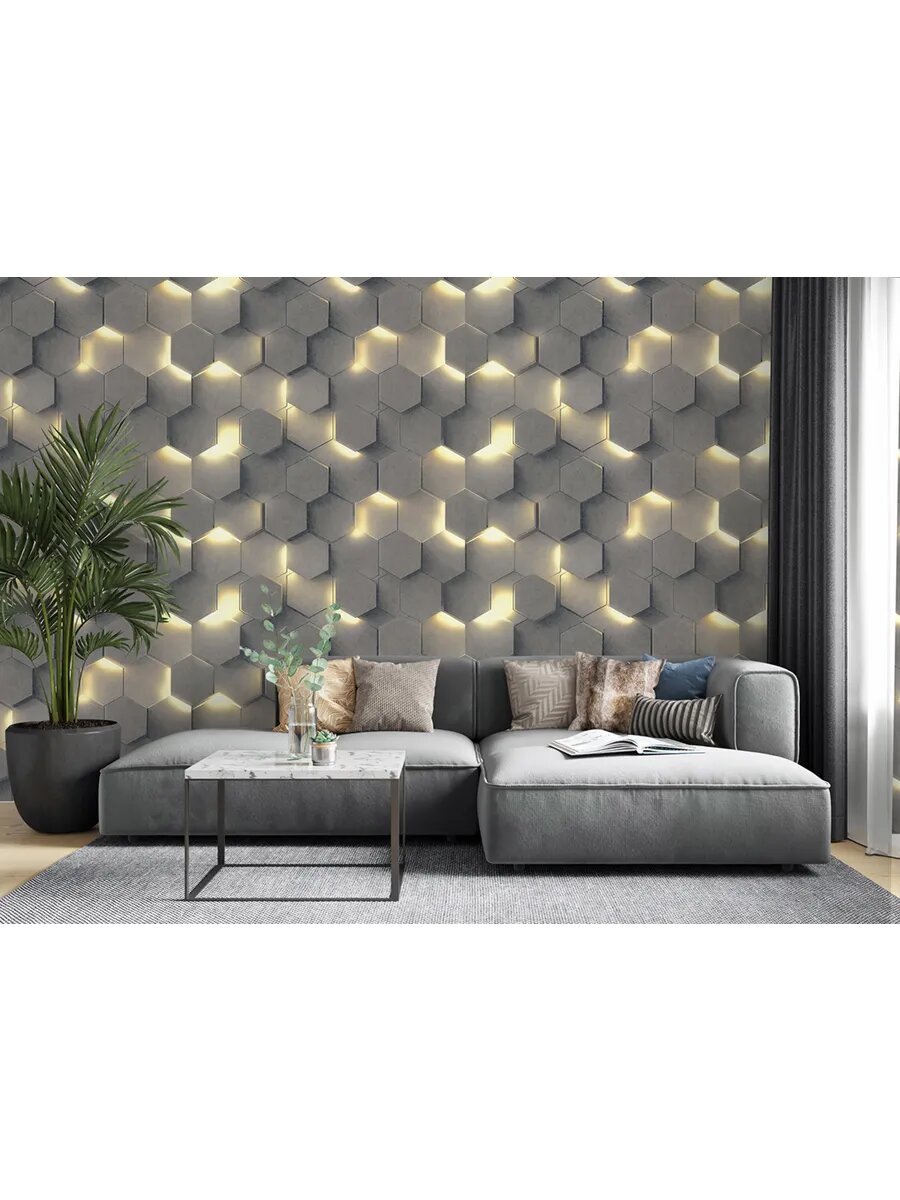 Обои Kof Brands, флизелиновые, водостойкие, 3D эффект, ширина 1,06 м, длина 10,05 м