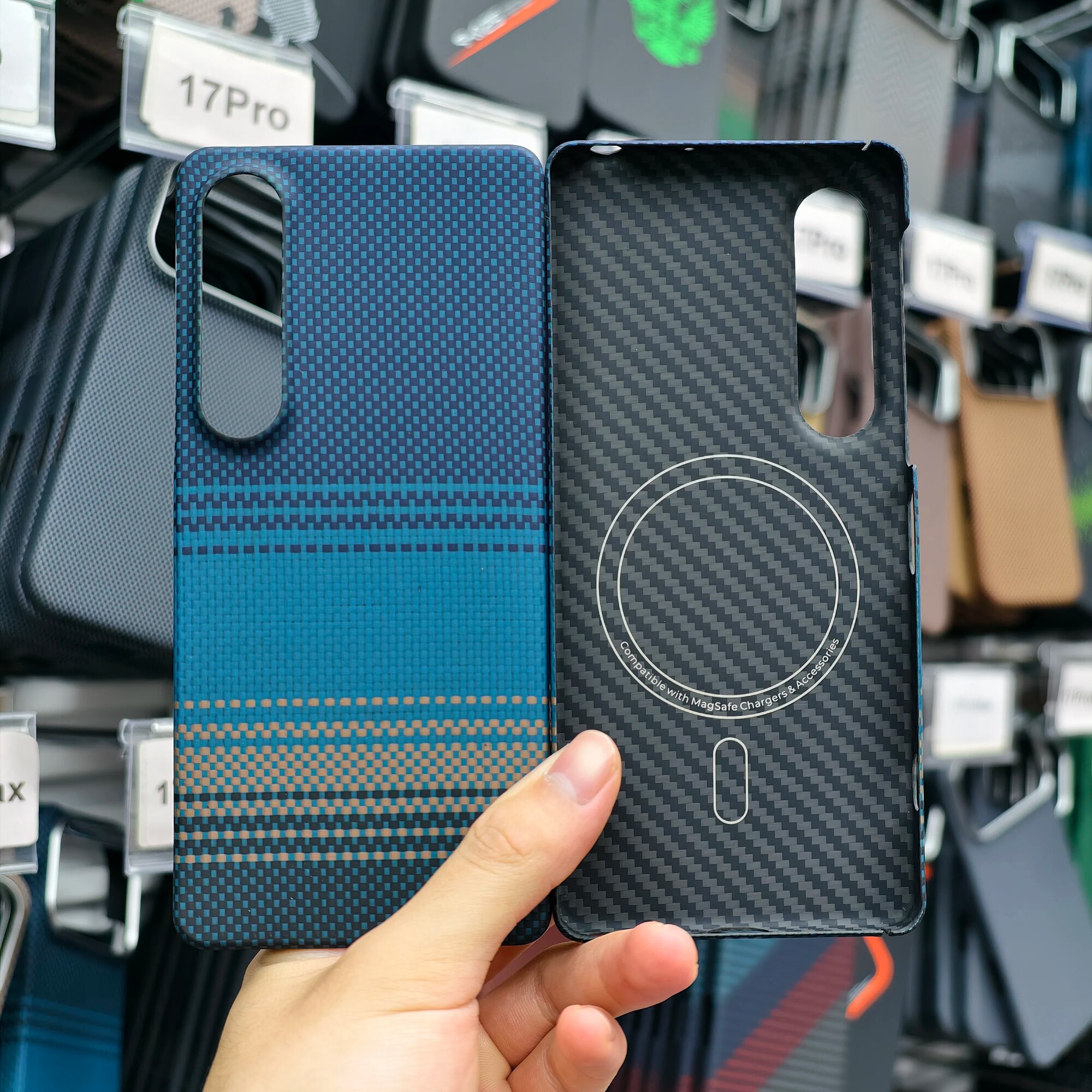 Карбон для Sony 1IV 1V 1VII Magsafe защитные чехлы для Сони Эриксон 1 VII, Темно-синий, MOONRISE