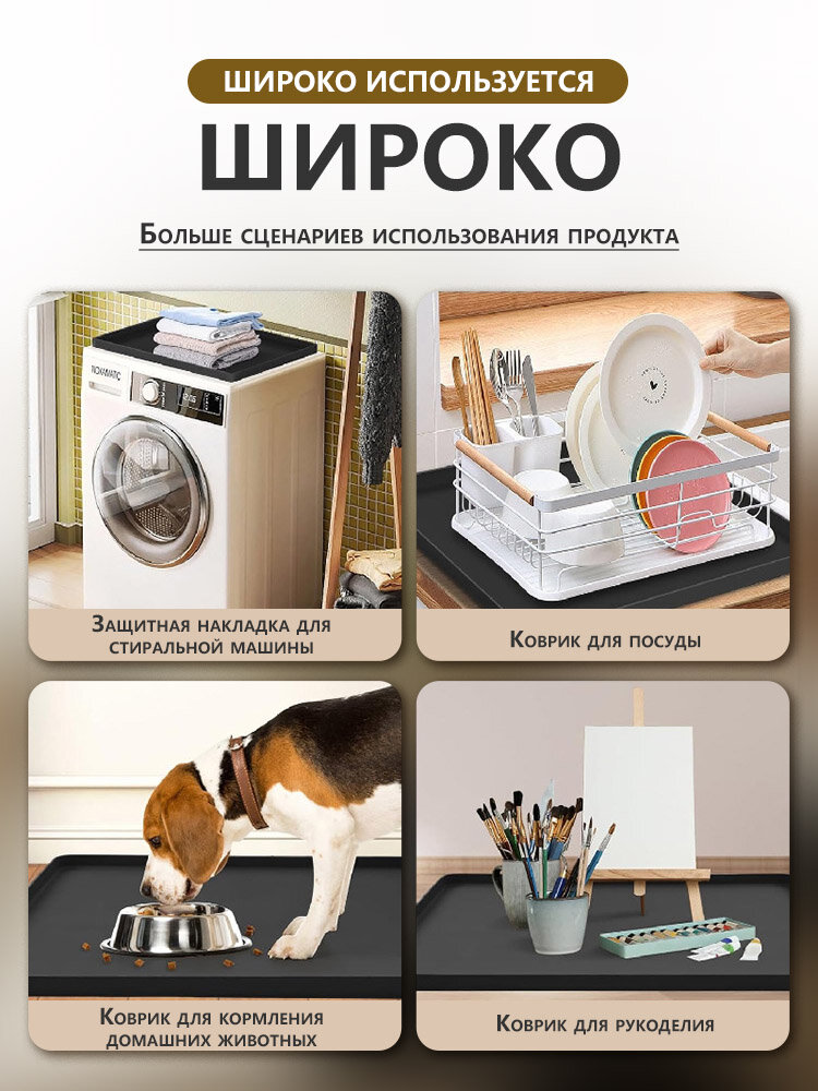 Поддон для холодильника 60*60 см, силиконовый коврик, защита от протечек, поддон для капель для портативного кондиционера, аксессуар для термоэлектрического охладителя