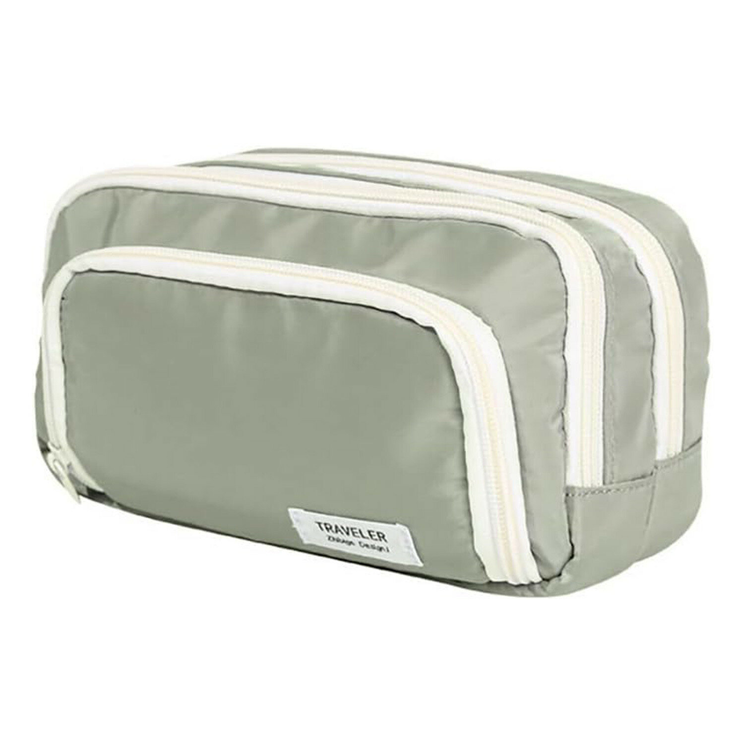 Чехол для карандашей большой вместимости с 3 отсеками, чехол для карандашей, чехол для карандашей с несколькими ячейками, хранение канцелярских принадлежностей для школы и офиса (зеленый), размер 210 x 120 x 70 миллиметров, материал канва+окфордский