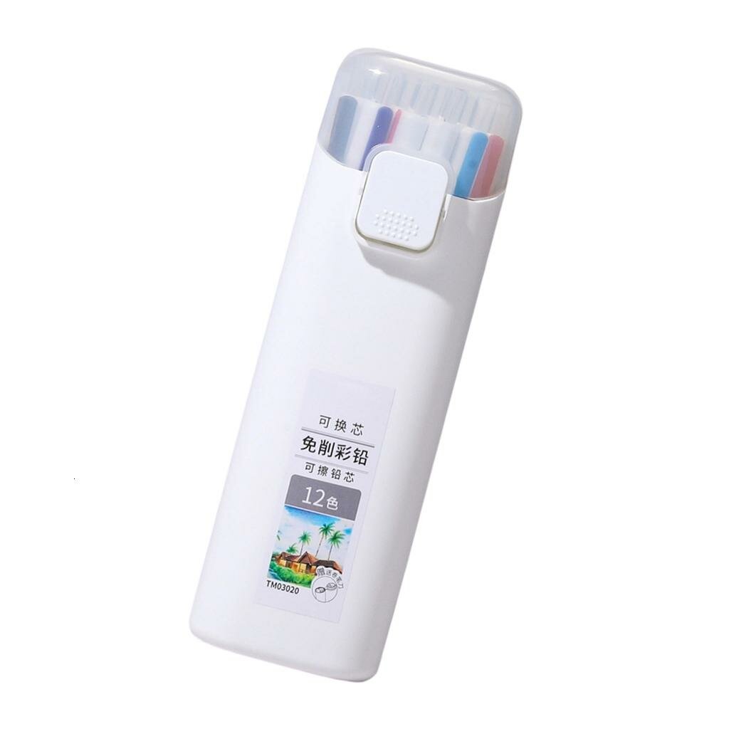 Стираемые механические цветные карандаши 3.0 мм, 12 цветов