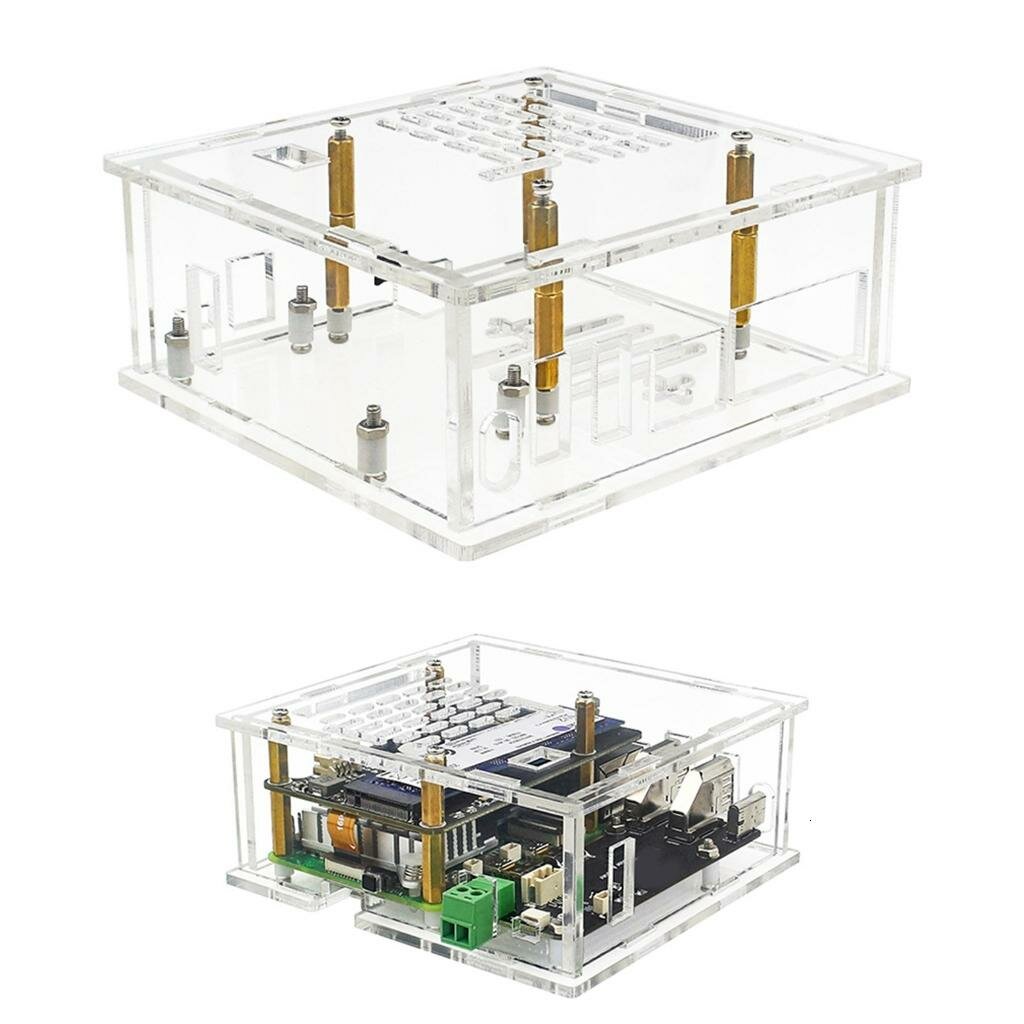 Прозрачный корпус для RPi 5 с поддержкой активного охлаждения, Совместимость с PCIE