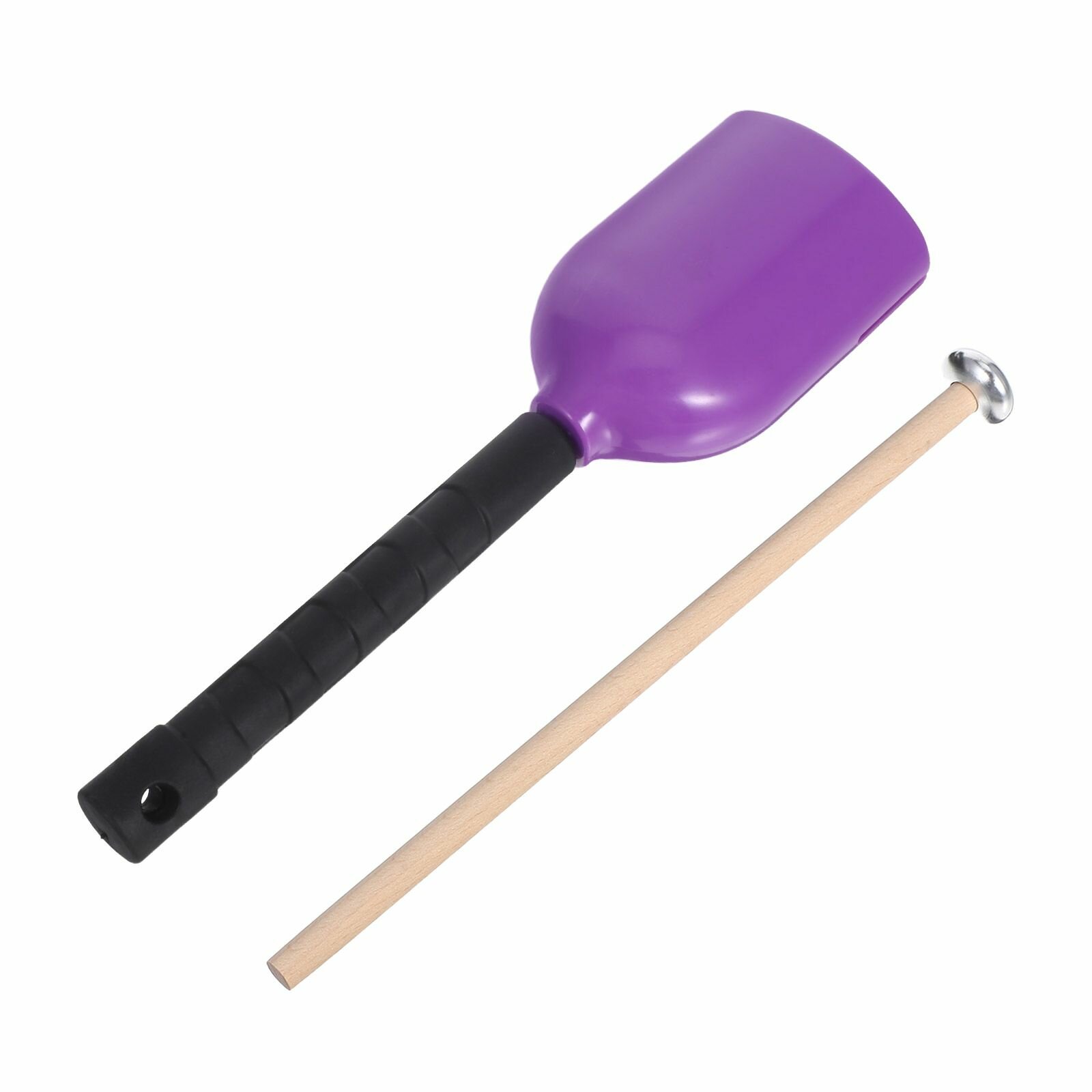 Фиолетовый пластиковый колокольчик с длинной ручкой для музыкальных выступлений