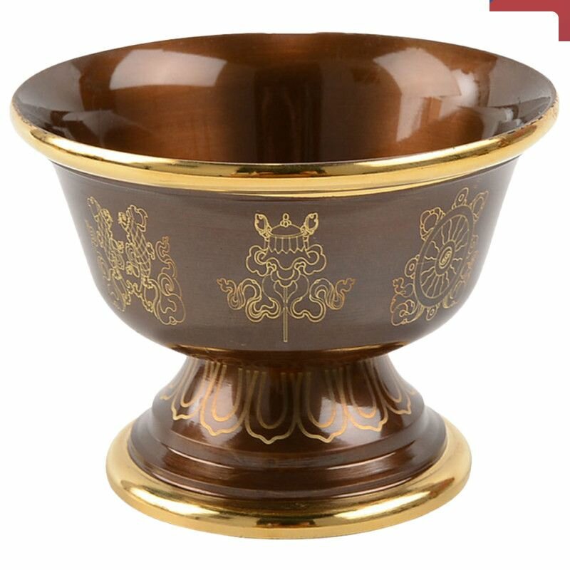Медная Тибетская Чаша Буддийская Чашка Подношения для Алтаря Медитации Йоги