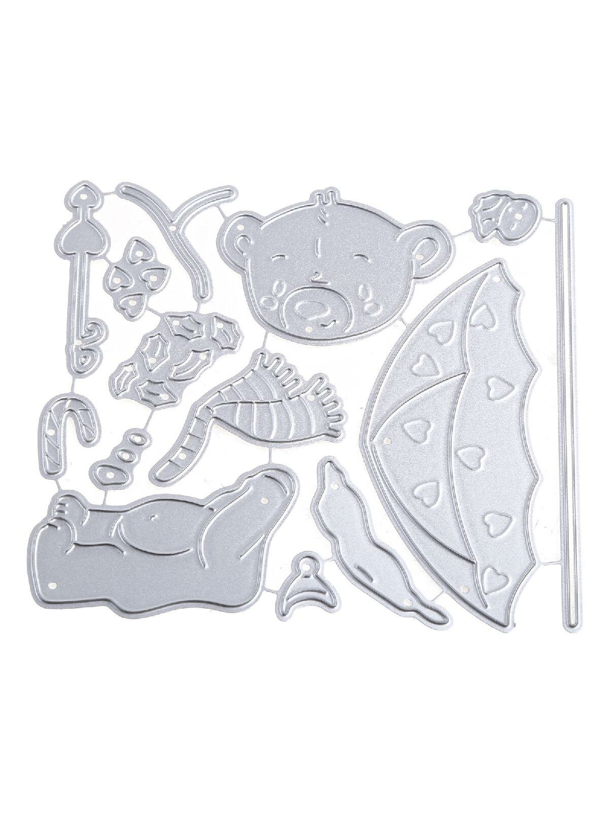 Медведь Металлические Режущие штампы Трафарет для Скрапбукинга Альбом "Сделай САМ" Штамп Бумажная Открытка Тиснение Декор