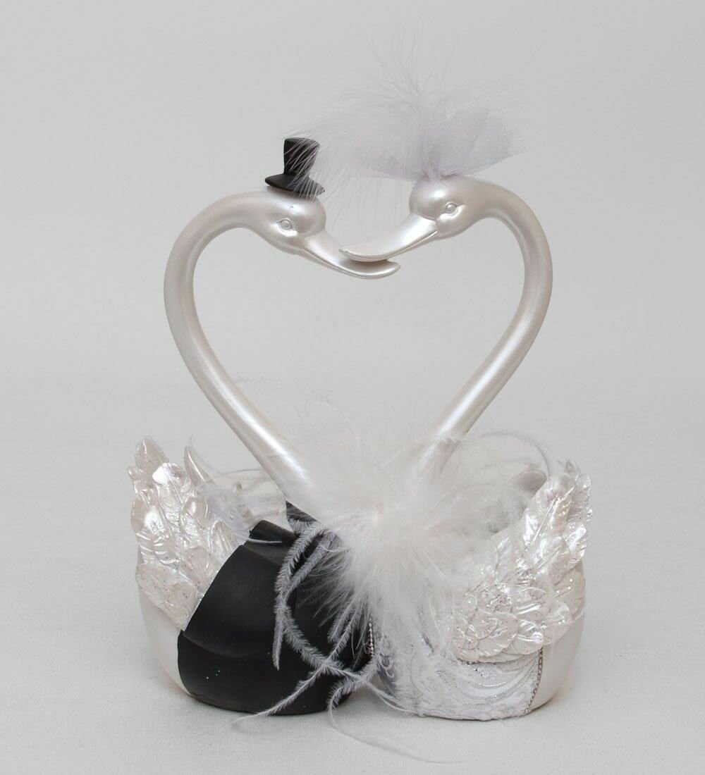 Фигура Пара лебедей A2018434 разностор, Полистоун