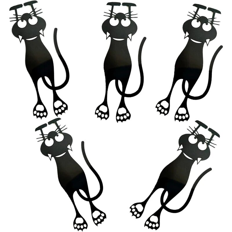 Пластиковые закладки Kawaii черный кот 1-5 шт 5 PCS