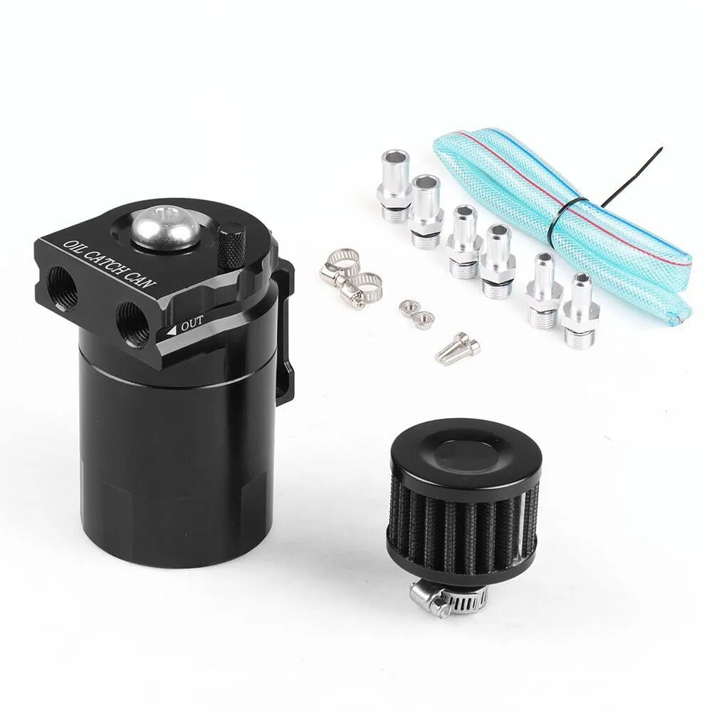 Сбитый с толку алюминиевый маслоуловитель Резервуарный бак Масляный бак с фильтром Универсальный