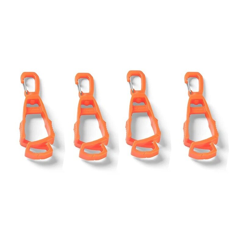 4 шт./упак. Портативные пластиковые перчатки-зажимы для кемпинга и походов, тактические пластиковые крепления