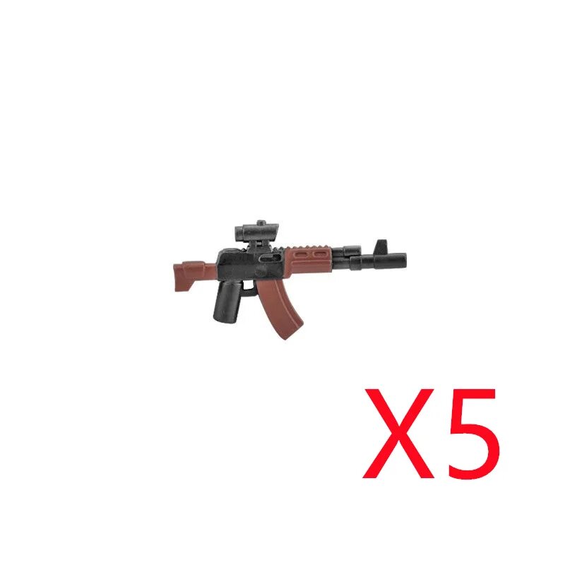 Блочный конструктор BRICKPANDA АК-74, красный, WG028-5PCS, X5