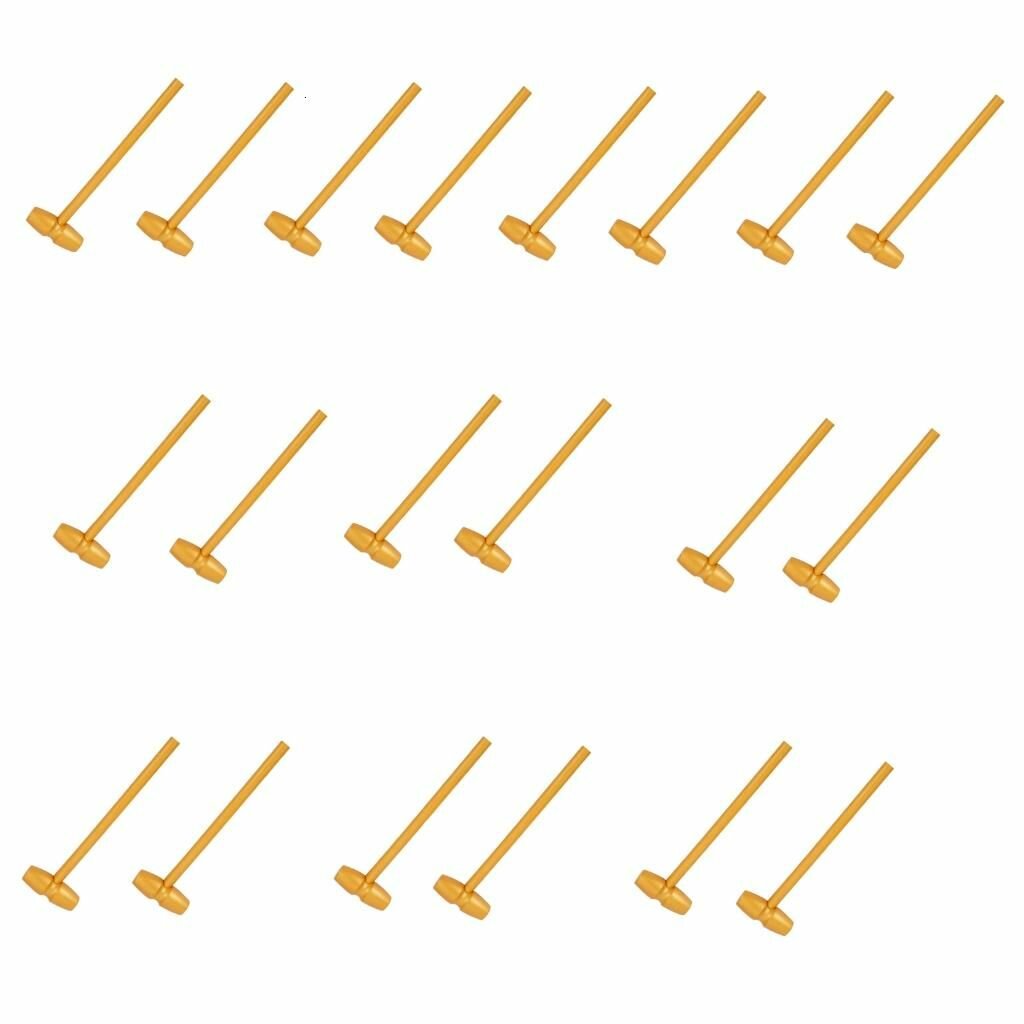 20 шт. Деревянные молоточки для игрушек, - золотой мини-молоток