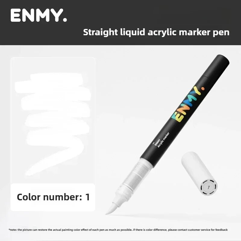 ENMY 1/10/80 цветов, прямые жидкие акриловые маркеры, мягкий наконечник, непрозрачные смешиваемые художественные маркеры, школьные принадлежности, канцелярские принадлежности