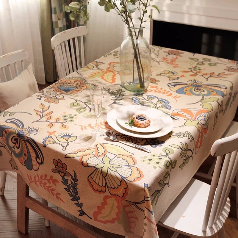 Ткань для обеденного стола, кофейного стола, мастерская живопись, цифровая печать, американский французский стиль, легкая роскошь, высококачественная сельская столовая скатерть