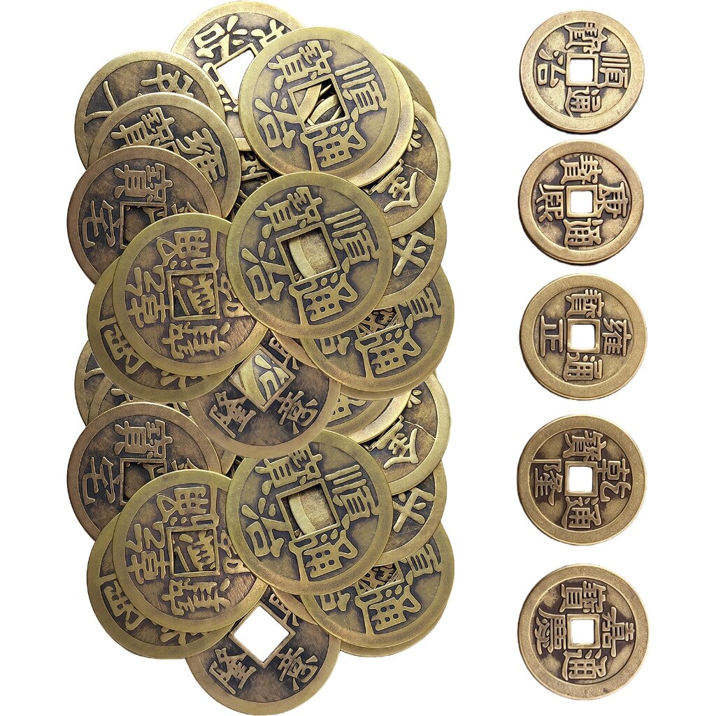 100шт Китайская Монета Фэншуй Счастливая Монета И Цзин Монета для Богатства и Здоровья Деньги Пяти Императоров