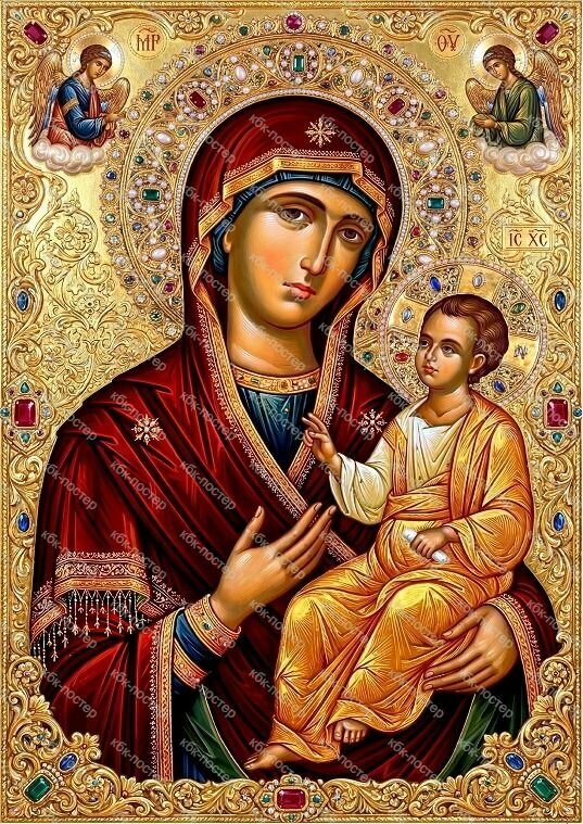 Икона Смоленской Божьей Матери "Одигитрия" 30*42 см._001.
