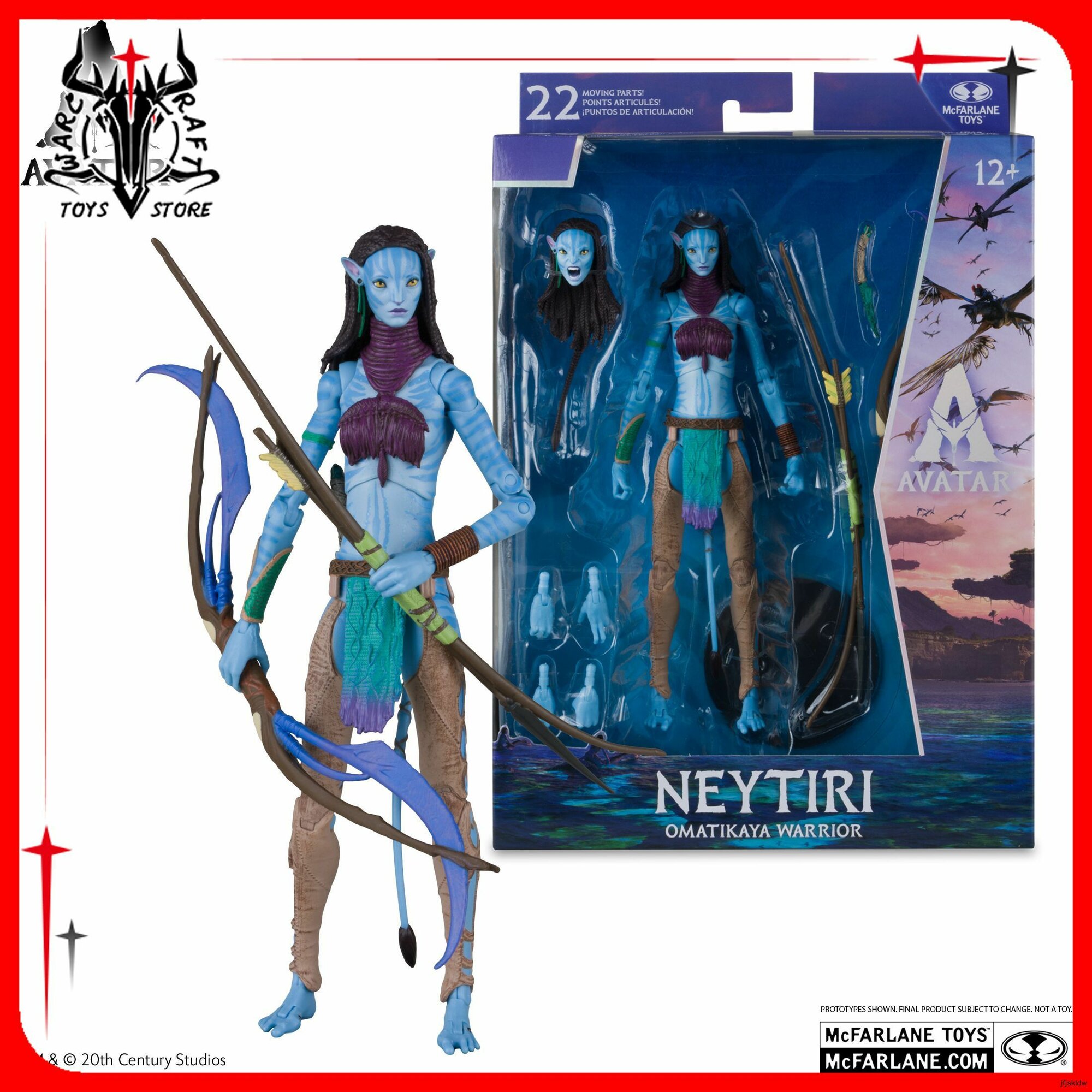 Аватар McFarlane Toys: огонь и зола (Quaritch, Neytiri, Varang & Jake Sully)7- дюймовая фигура действия