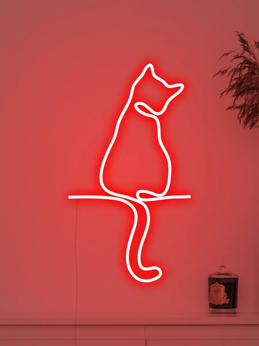 "Кот" неоновая лампа, светильник