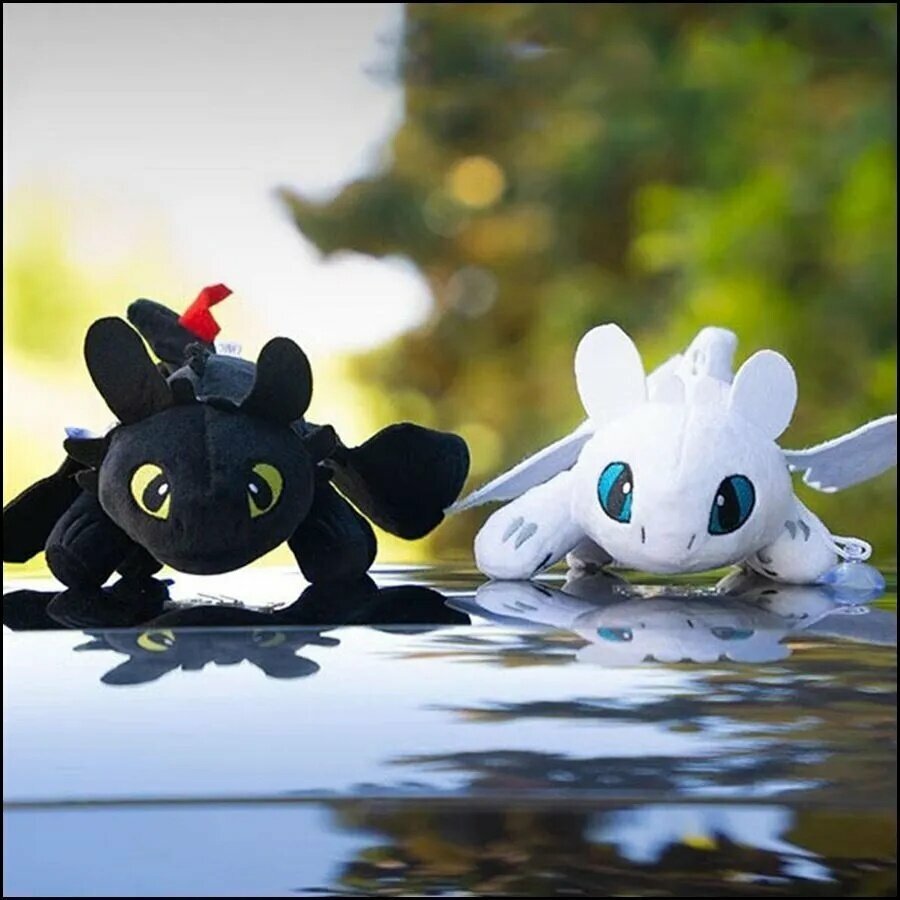 Беззубик, Игрушка в виде дракона, предназначенная для наклеивания на автомобиль/мотоцикл/шлем, декоративная фигурка для автомобиля, которая может двигать крыльями, 27 см