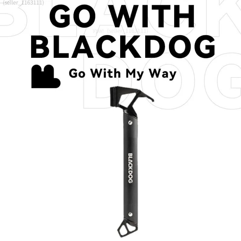 Молоток BLACKDOG туристический Go With My Way, сталь, черный