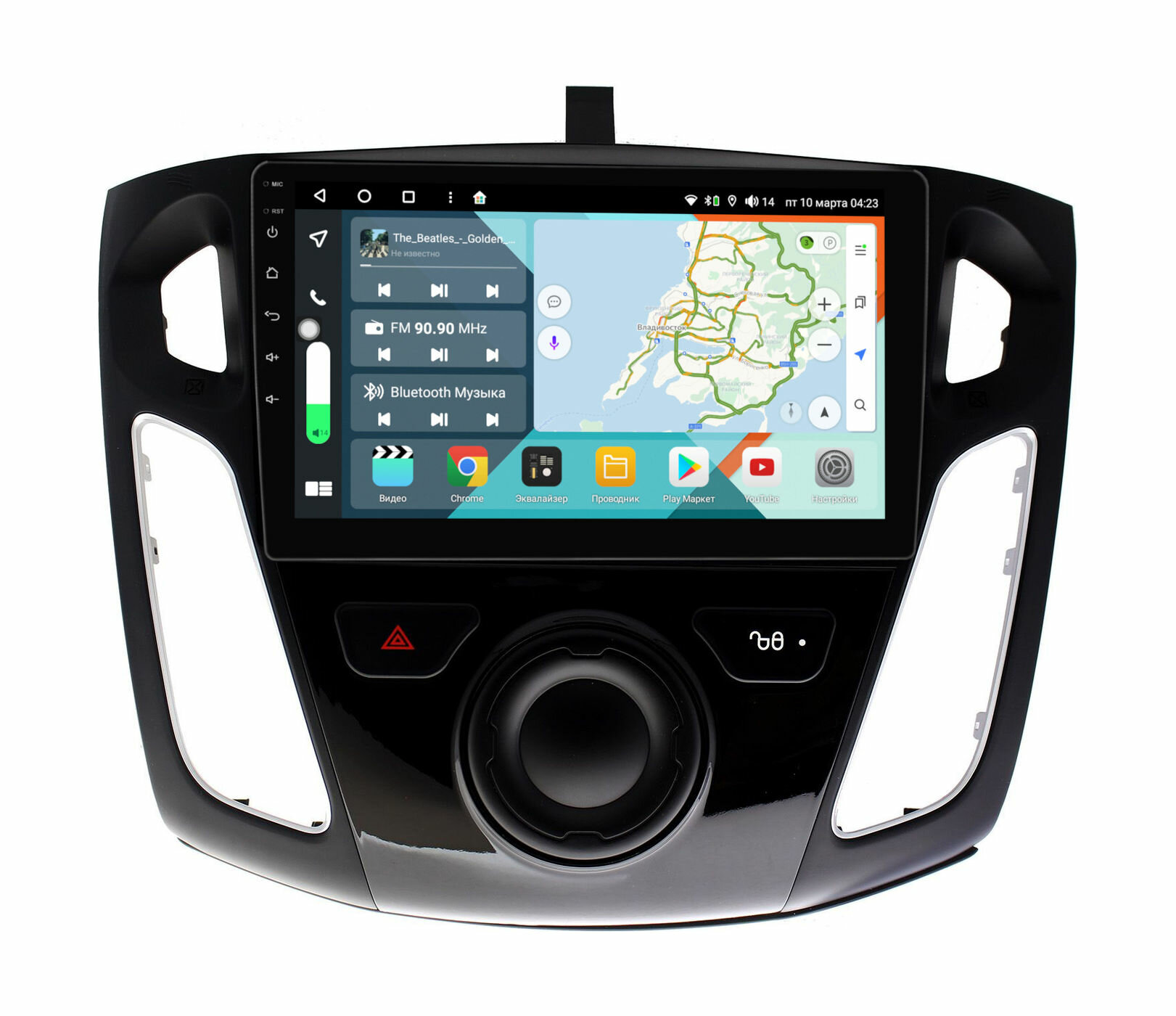 Магнитола Ford Focus 2011 - 2015 9 дюймов, 4/64GB, 8 ядер, DSP, 4G, Android 10 / Wide Media